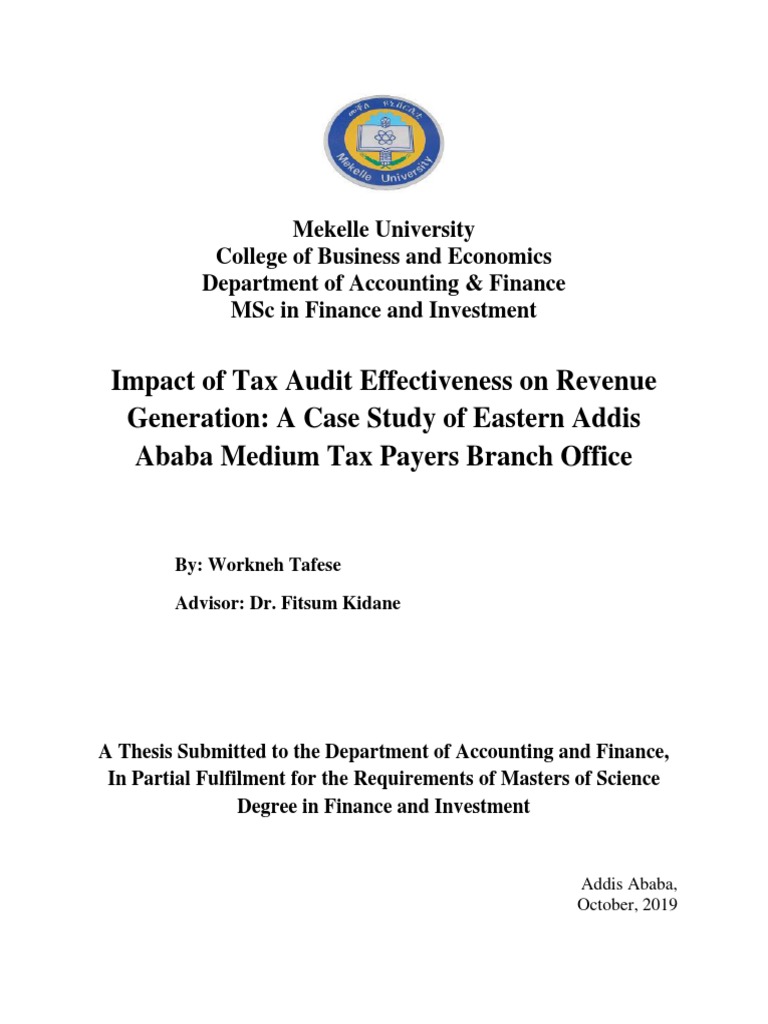 Impact of Tax Audit Effectiveness On Revenue Generation: A Case Study ...
