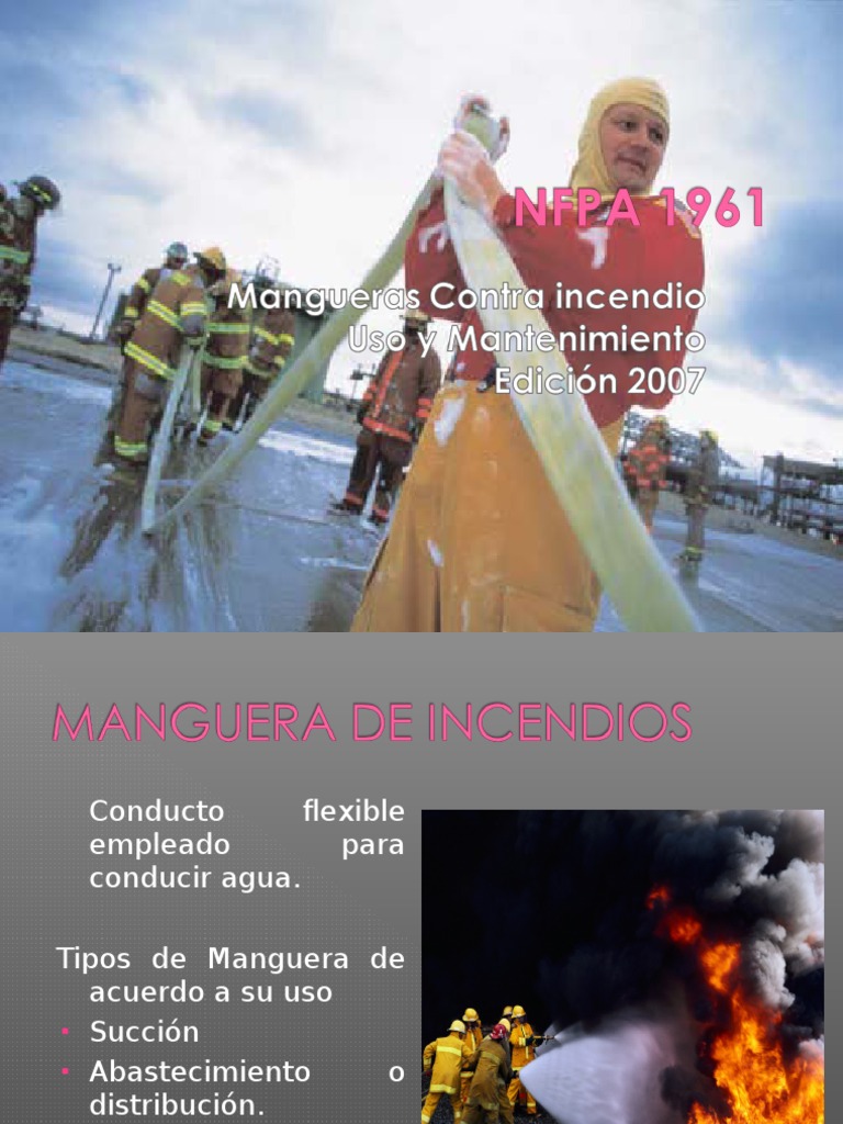 NFPA 1961 - Mangueras para Incendios | PDF | Bombero | Bomba