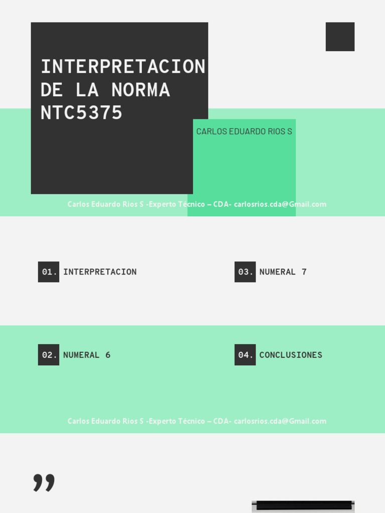 Interpretación de la NTC 5375 | PDF