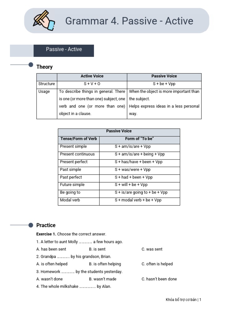 Grammar 4. Passive-Active | PDF | Concrete | Cement