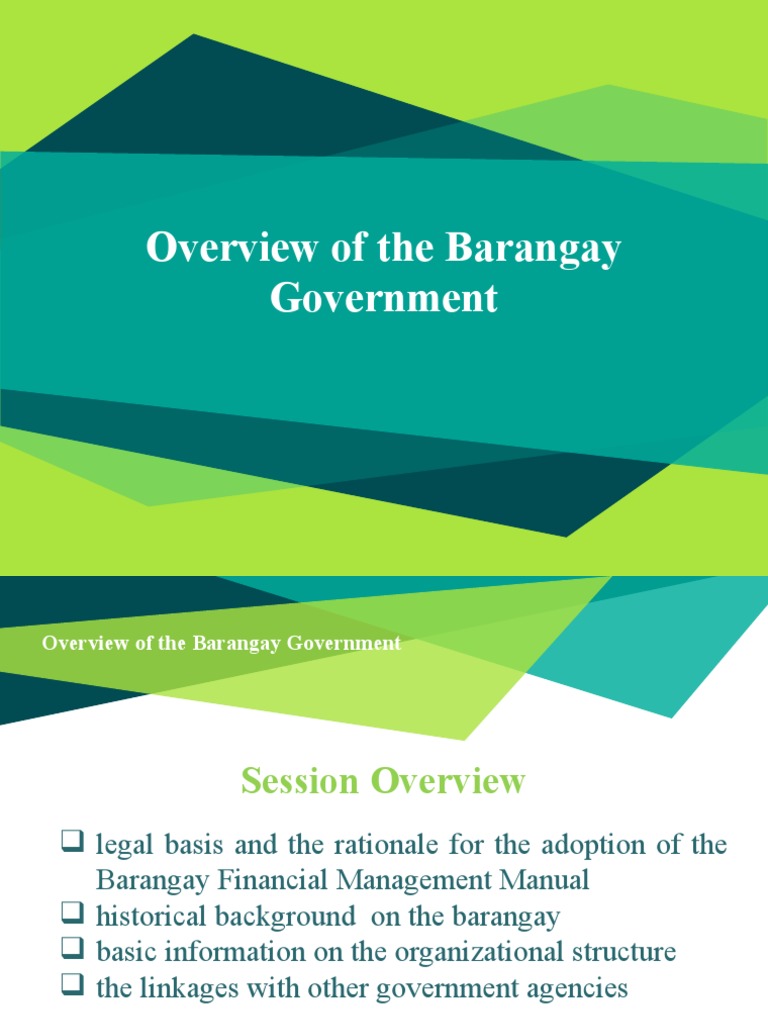 03-Slides - Overview of The Barangay Government | PDF | Taxes | Philippines