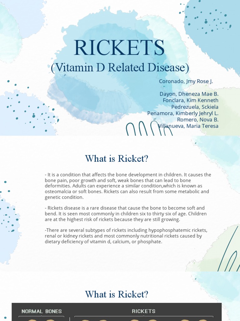Understanding Rickets: Causes, Symptoms and Treatment | PDF | Vitamin D ...