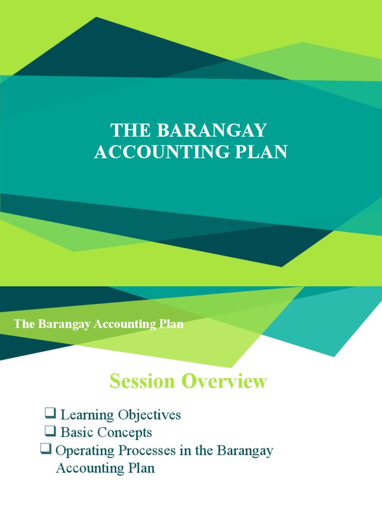 03-Slides - Barangay Accounting Plan | PDF | Balance Sheet | Financial Services
