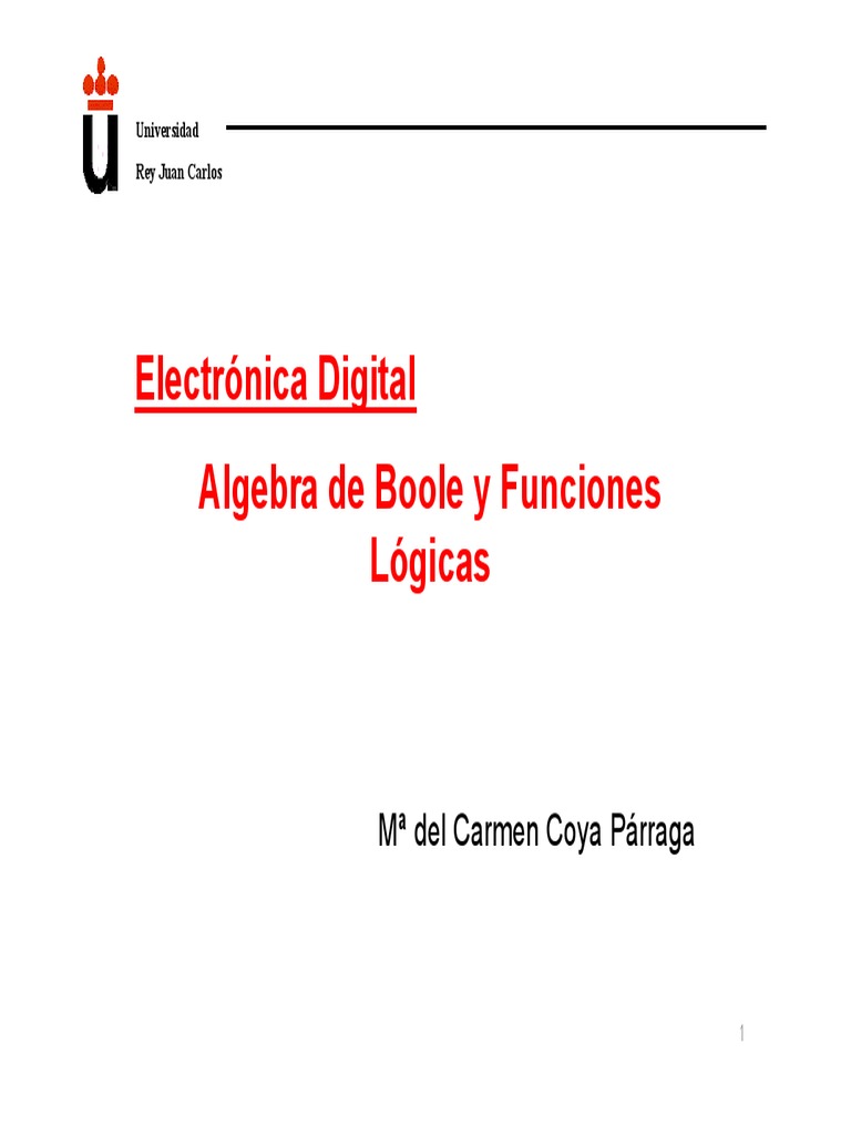 Algebra Boole y Funciones Lógicas | PDF | Puerta lógica | Enseñanza de ...