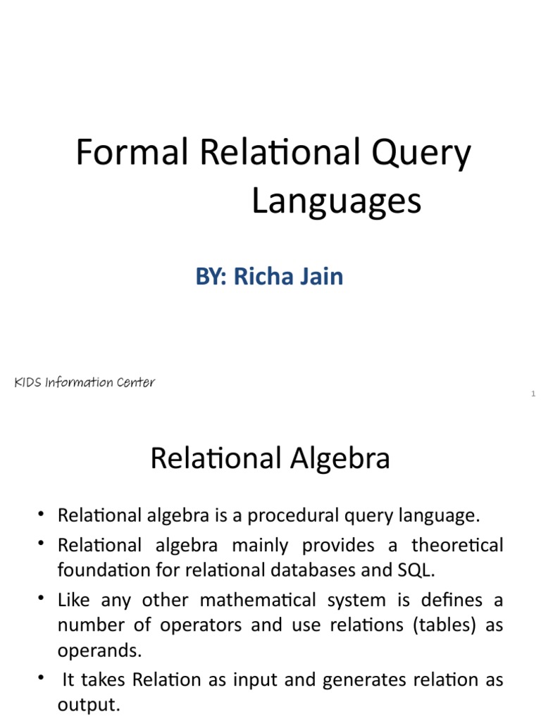 Relational Algebra | PDF | Relational Model | Data Model Relational Algebra | PDF | Relational Model | Data Model