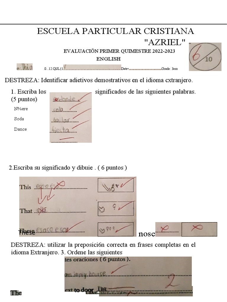 Escuela Particular Cristiana "Azriel": These | PDF