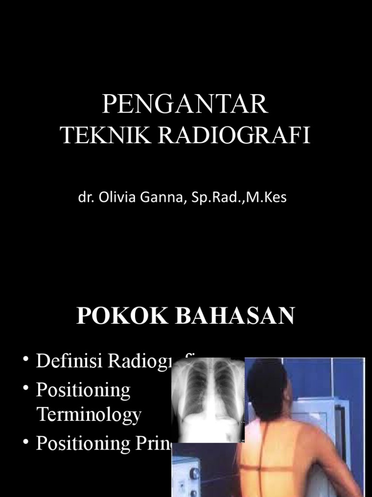 Pengantar: Teknik Radiografi | PDF