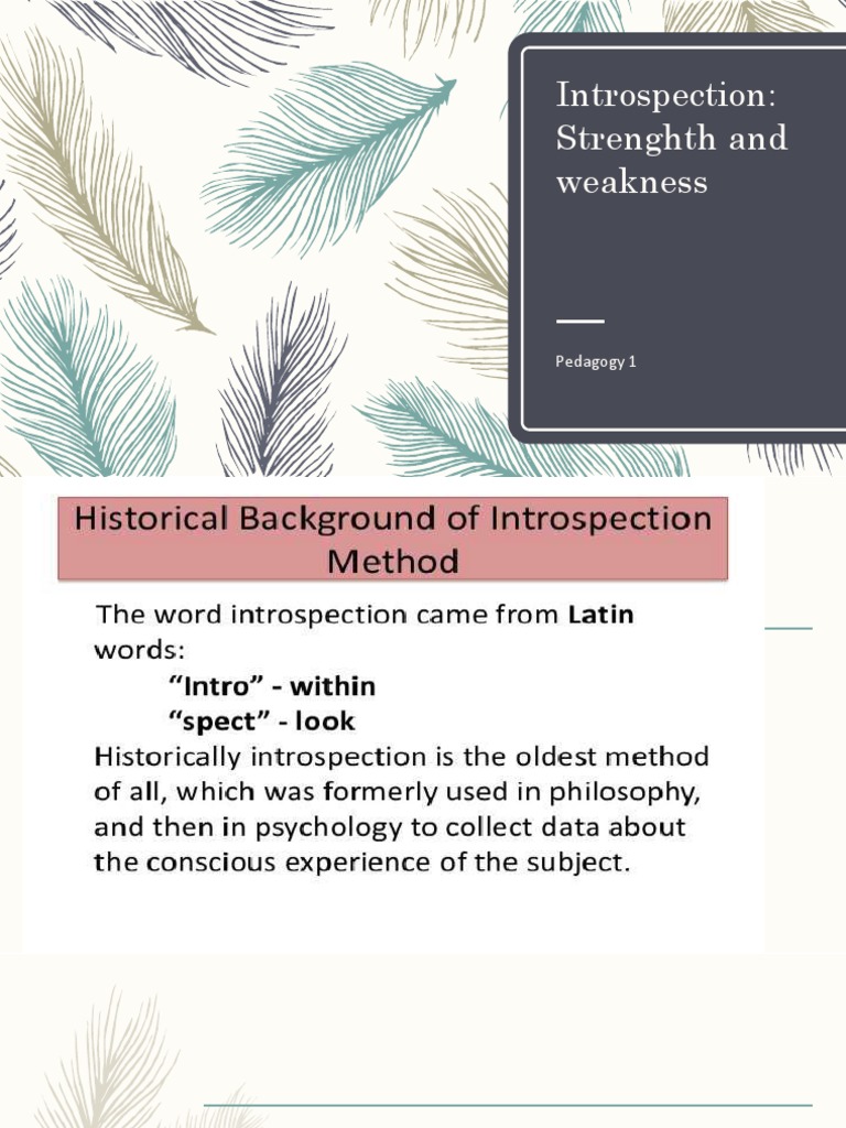 Introspection Strength and Weakness | PDF | Experience | Cognition