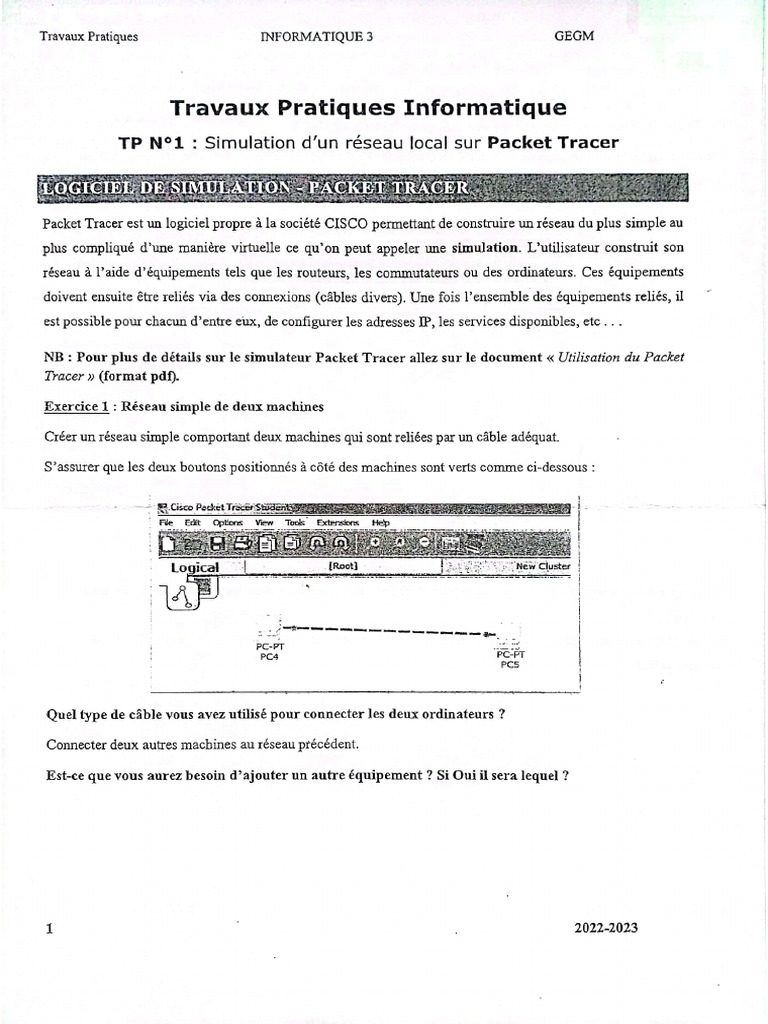 TP1 Informatique 3 | PDF