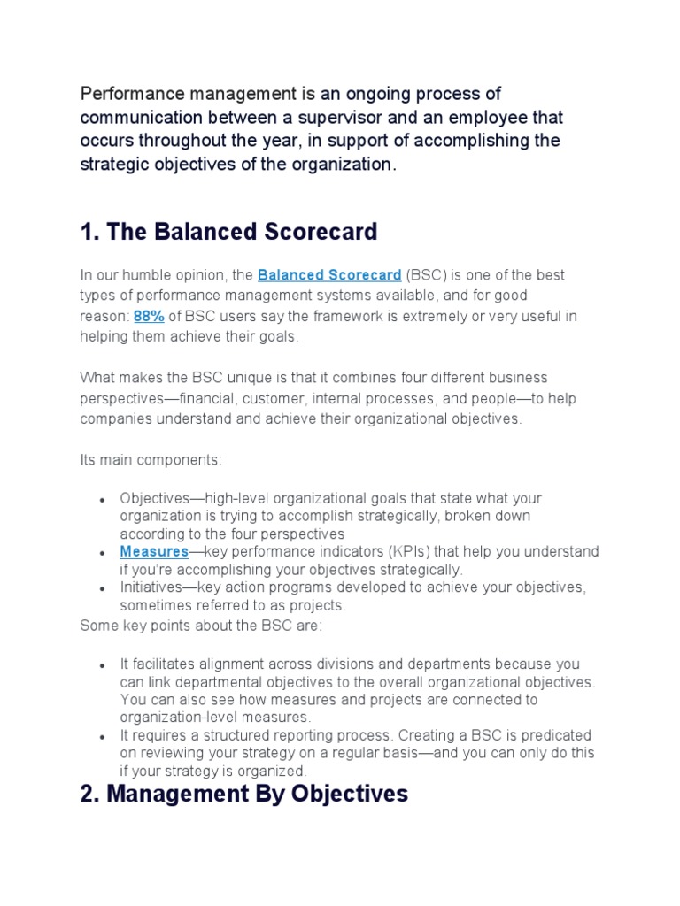 Performance MGMT | PDF | Goal | Business Performance MGMT | PDF | Goal | Business