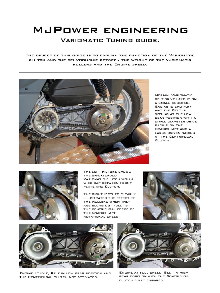 Variator Tuning Guide | PDF | Clutch | Transmission (Mechanics)