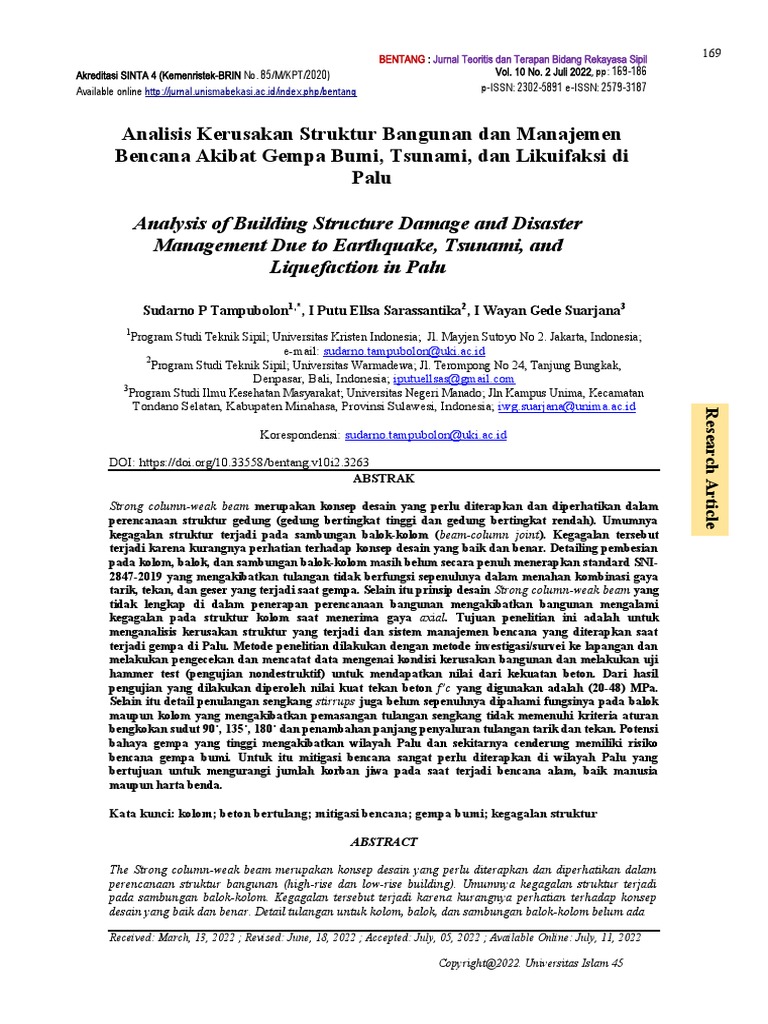 Analisis Kerusakan Struktur Bangunan Dan Manajemen Bencana Akibat Gempa Bumi, Tsunami, Dan ...
