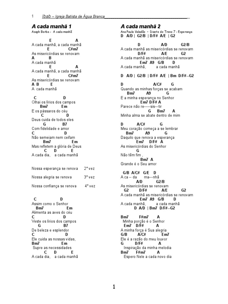 Cifras IBAB | PDF | Amor | Jesus