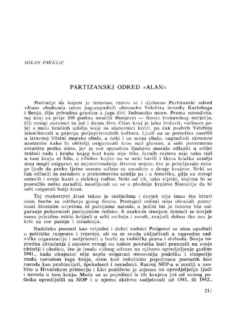 Partizanski Odred "Alan" | PDF