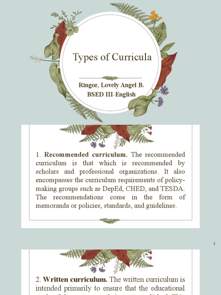 Types of Curricula | Download Free PDF | Curriculum | Learning