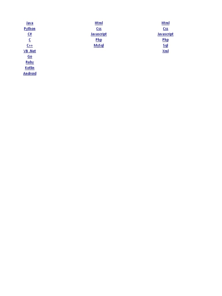 Java Html Html Python Css Css C Javascript Javascript C Php Php C 1297