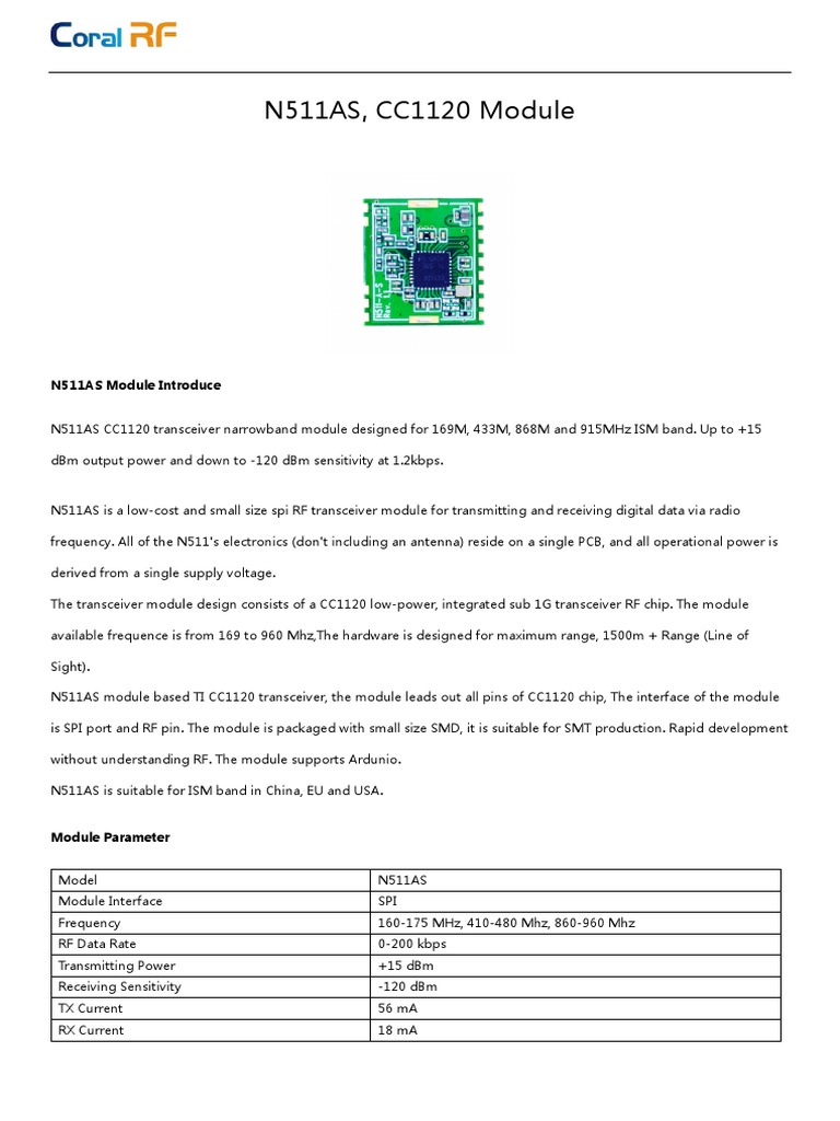 RF Module for IoT and Automation | PDF | Manufactured Goods | Radio