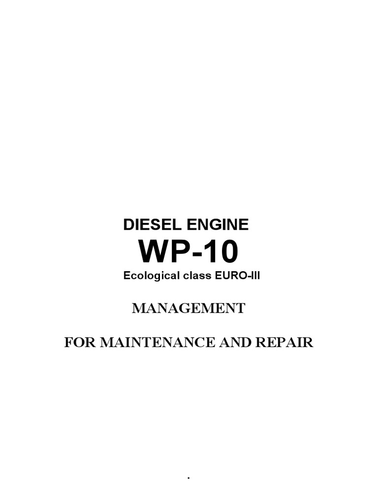 WP10 E30 Maintenance and Repair Manual | PDF | Internal Combustion Engine | Diesel Engine