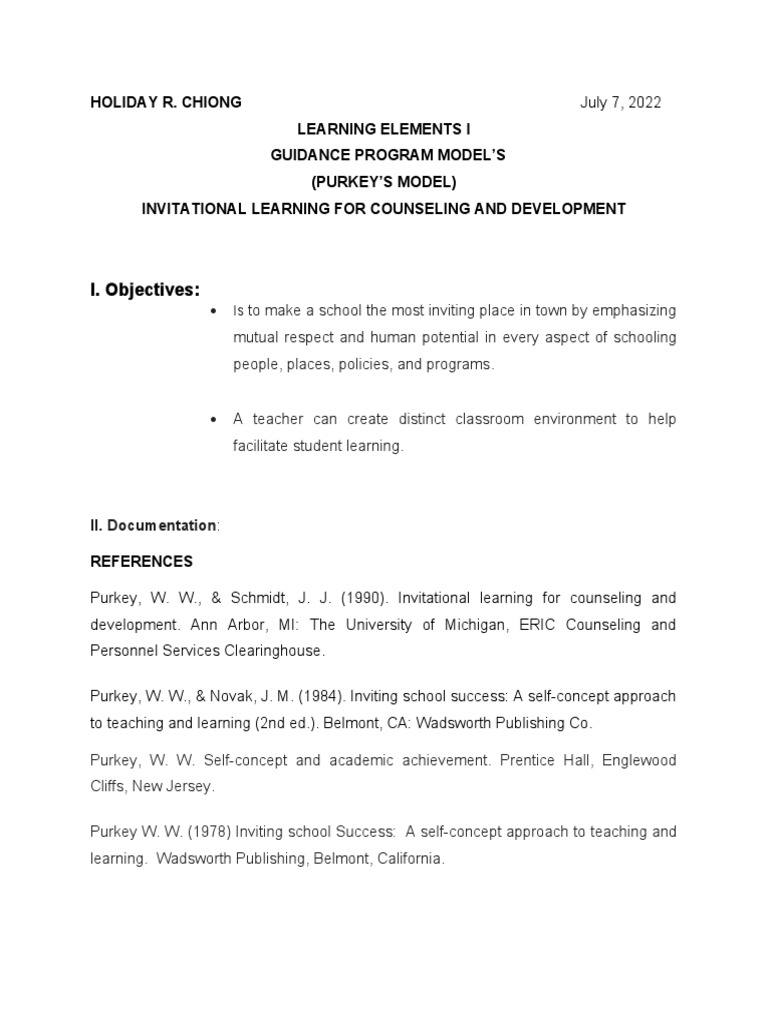 Learning Elements of Guidance Program Model | PDF | Learning | Teachers