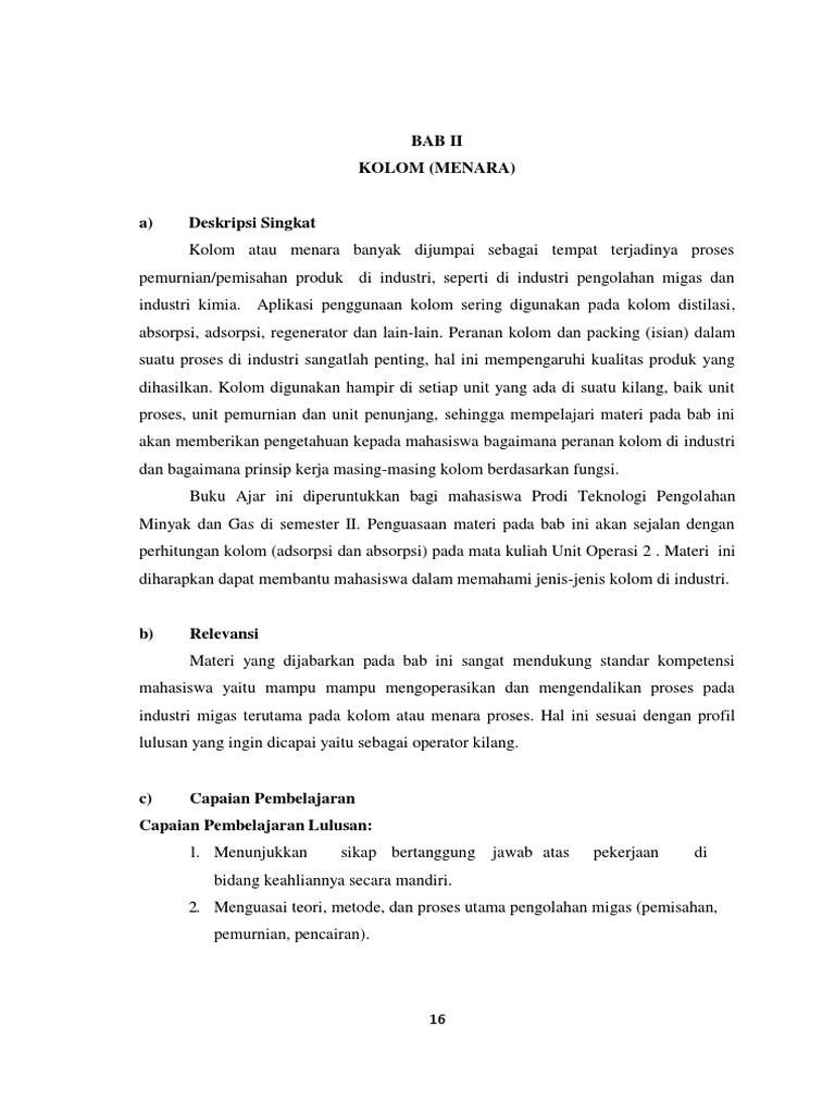 Kolom Absorber | PDF