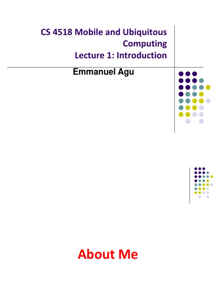 Lecture 01 Pdf Mobile Device Smartphone