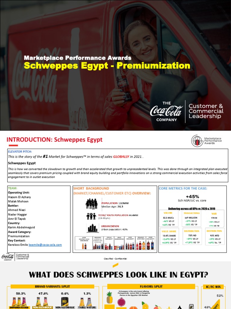 Schweppes Egypt - Premiumization: Marketplace Performance Awards | PDF | Brand | Private Sector