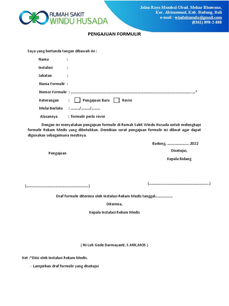 Pengajuan Formulir | PDF