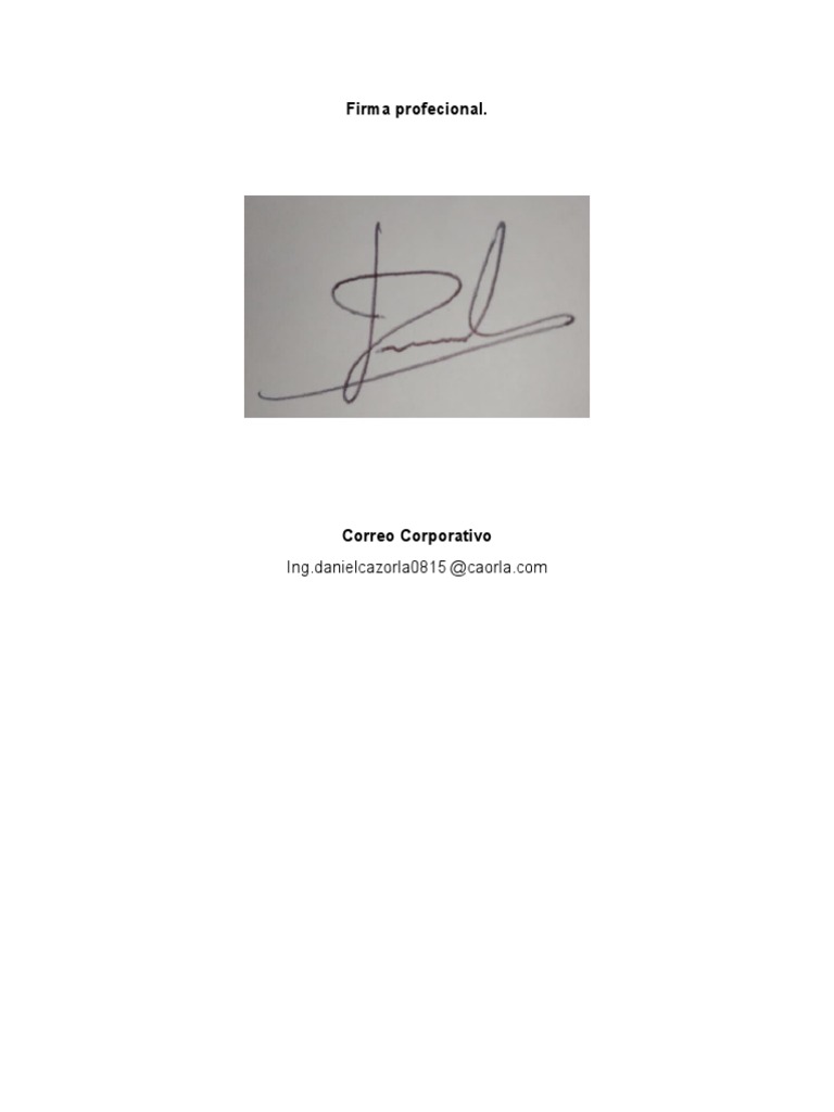 Firma y Correo (Daniel Cazorla Perez 27740190) | PDF
