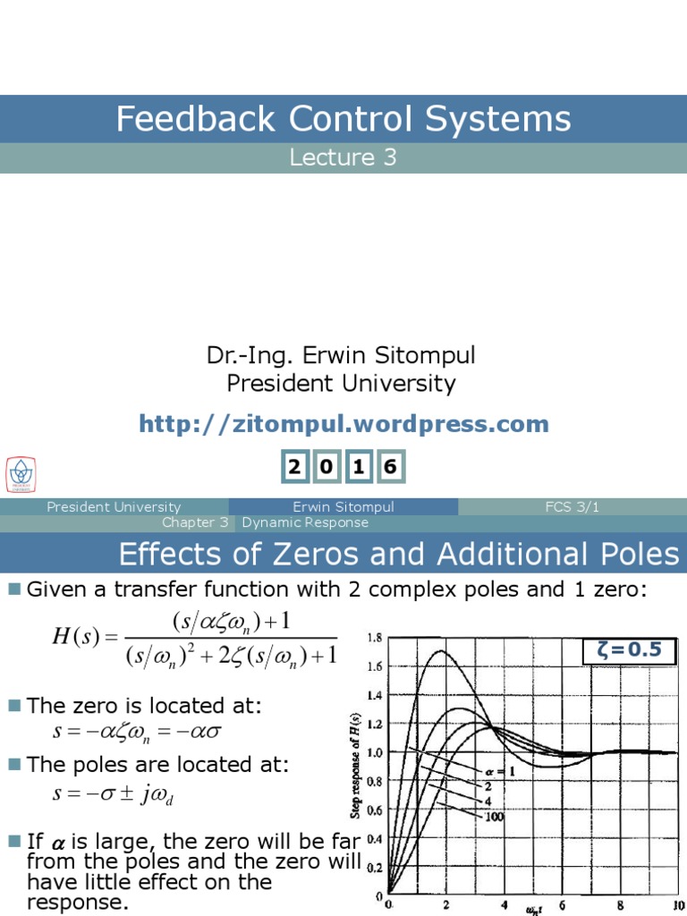 Feedback Control Systems: Dr.-Ing. Erwin Sitompul President University | PDF | Stability Theory ...