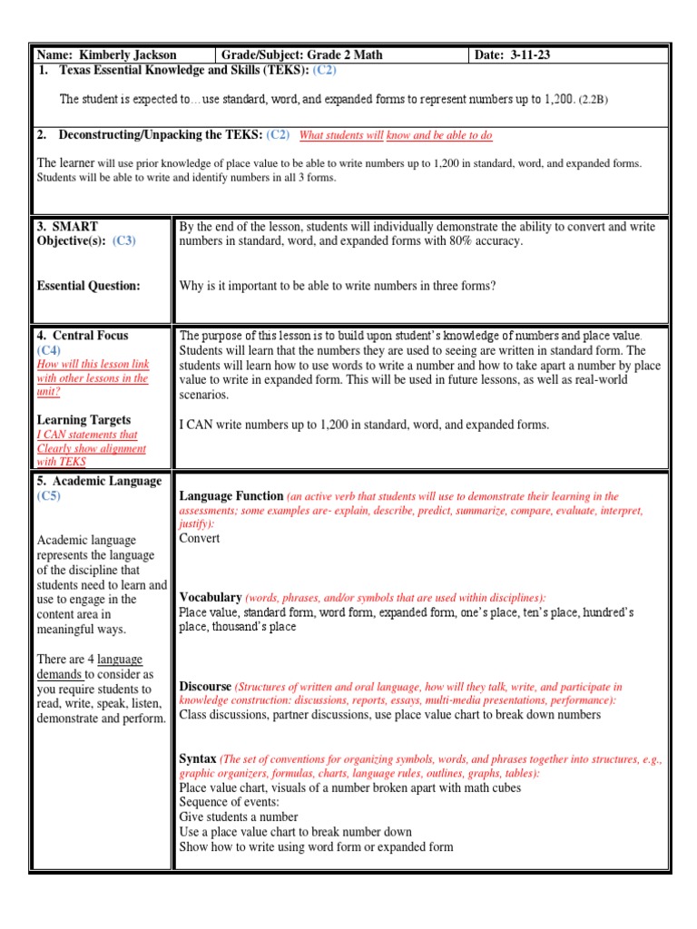 Edtpa Lesson Plan Guide LPG - 2 | PDF | Learning | Teachers