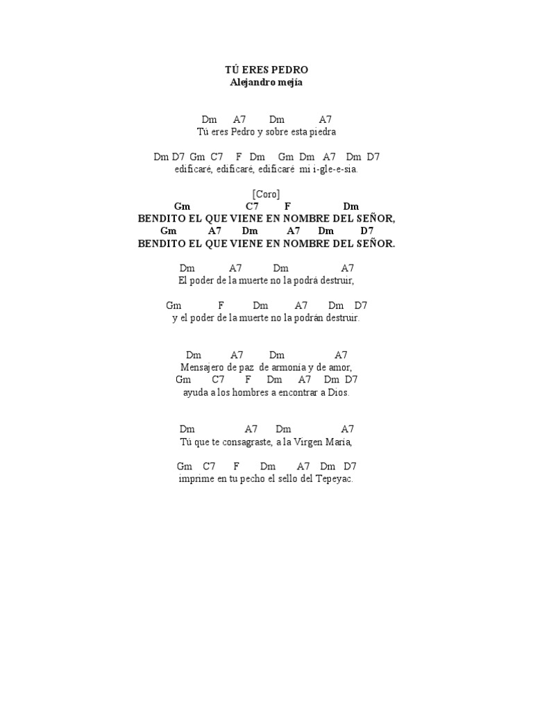 TÚ ERES PEDRO | PDF
