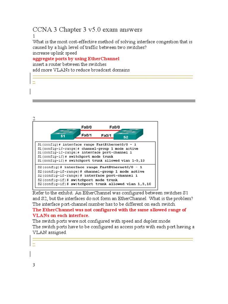 CCNA 3 Chapter 3 v5 | Download Free PDF | Network Switch | Telecommunications Standards