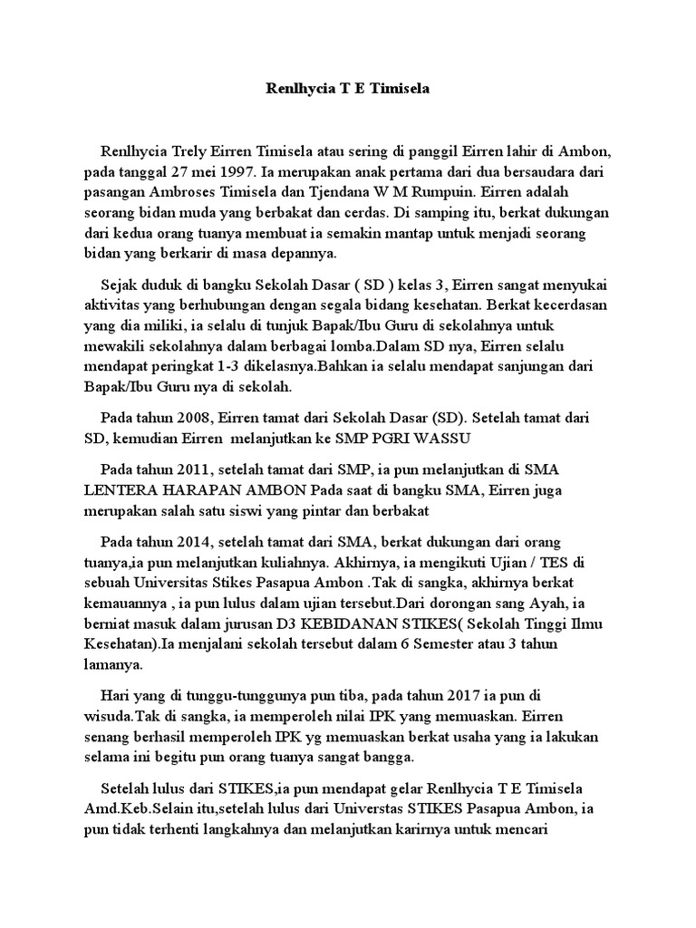 Renlhycia T E Timisela | PDF