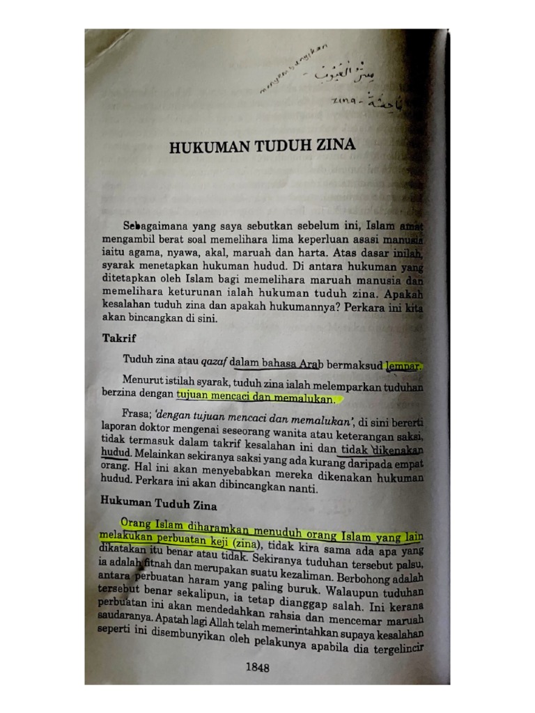 Hukuman Tuduh Zina | PDF