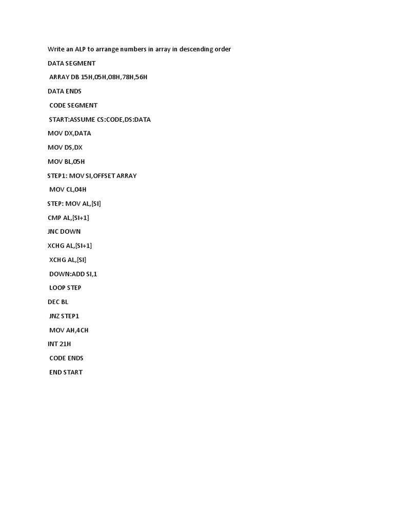 Micro | PDF | Assembly Language | Pointer (Computer Programming)