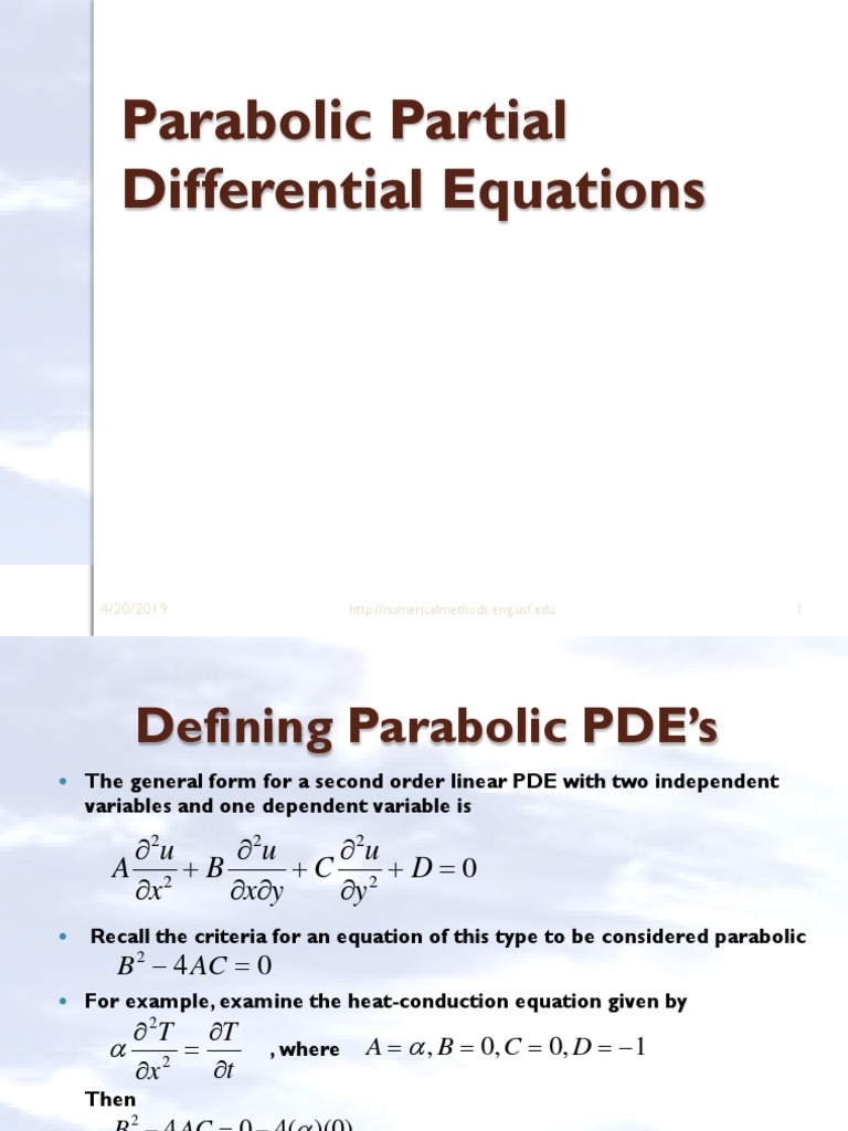 Pde Parabolic | Download Free PDF | Partial Differential Equation | Matrix (Mathematics)