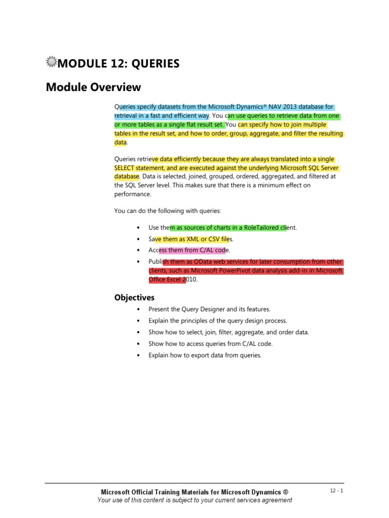 Nav2013 Enus Csintro 12 | PDF | Microsoft Sql Server | Table (Database)