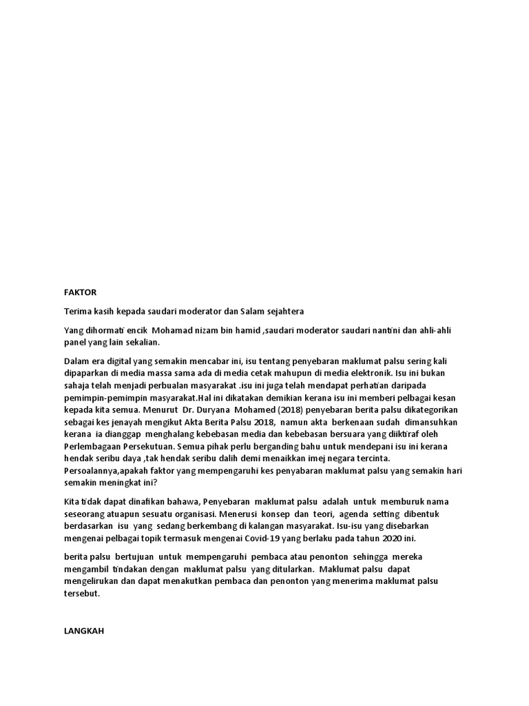 Penybaran Maklumat Palsu | PDF