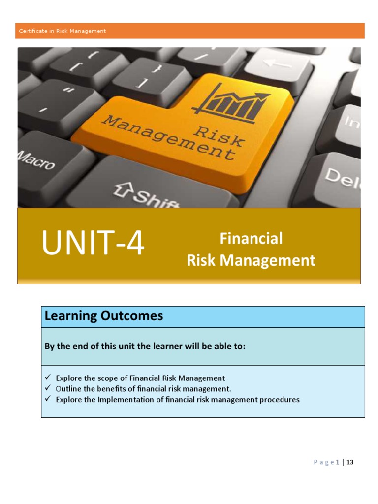 Unit 4 | PDF | Derivative (Finance) | Financial Risk