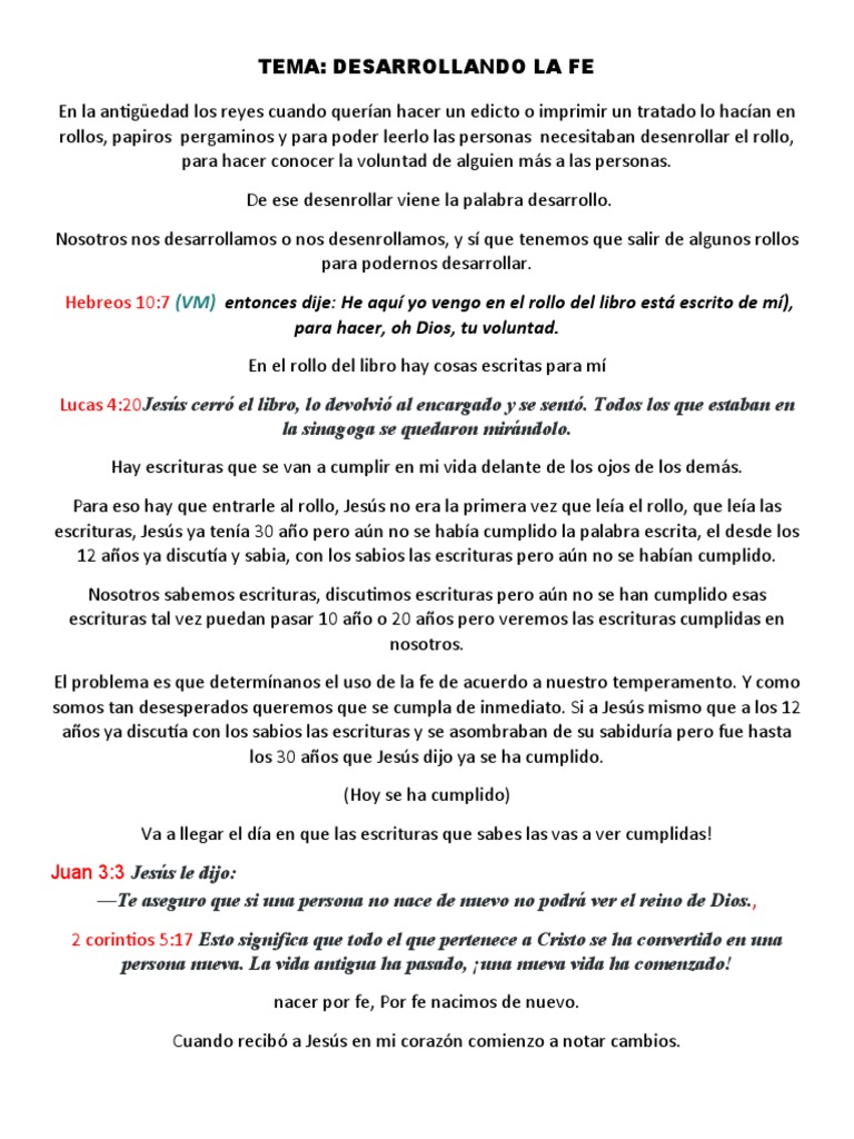 Desarrollo y Valor de la Fe | PDF | Jacob | Jesús