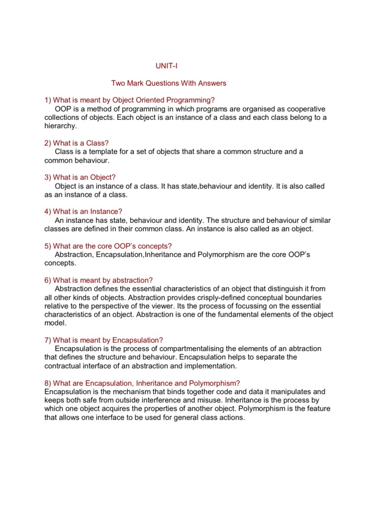 2 Marks Pdf Method Computer Programming Class Computer Programming