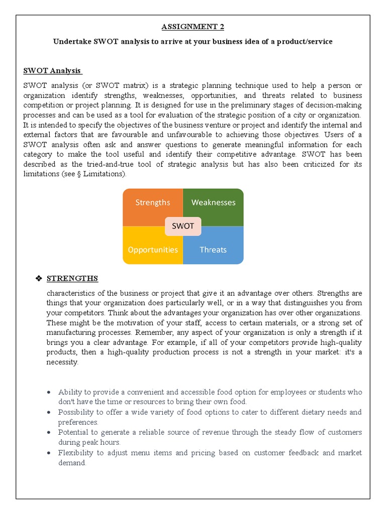 Assignment 2 | PDF | Swot Analysis | Business Economics