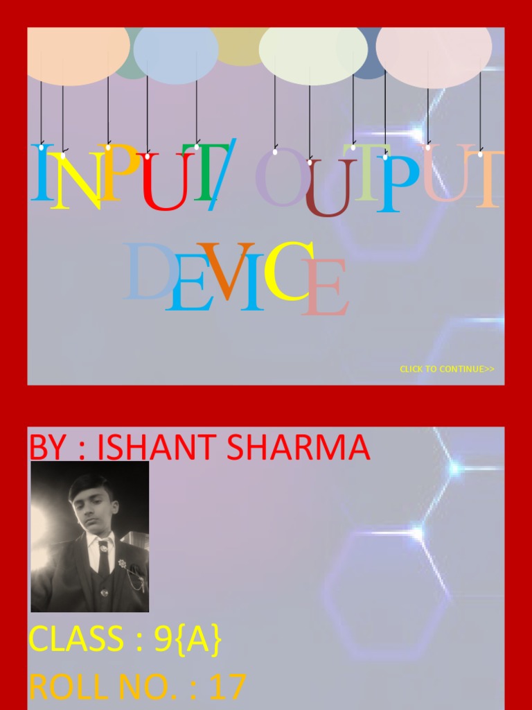 Input and Output Device | PDF | Input/Output | Computer Hardware