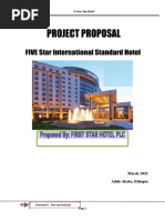 Project Proposal For 5 Star Hotel | PDF | Tourism | Internal Rate Of Return