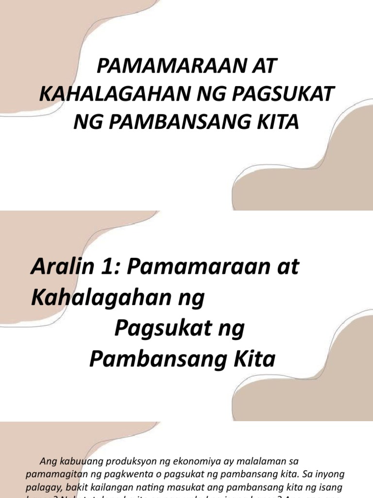 AP Quarter 3-Module2 PAMAMAMARAAN AT KAHALAGAHAN NG PAGSUKAT NG ...