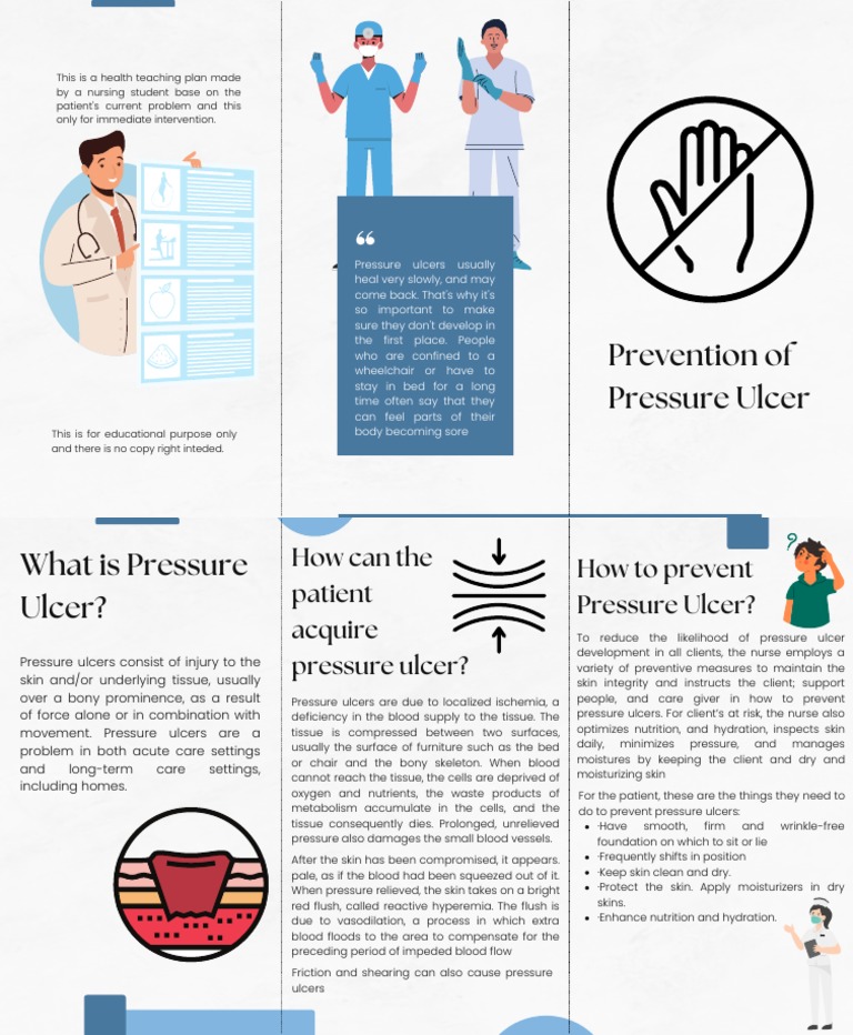 Pressure Ulcer Pamphlet | PDF | Causes Of Death | Medical Specialties