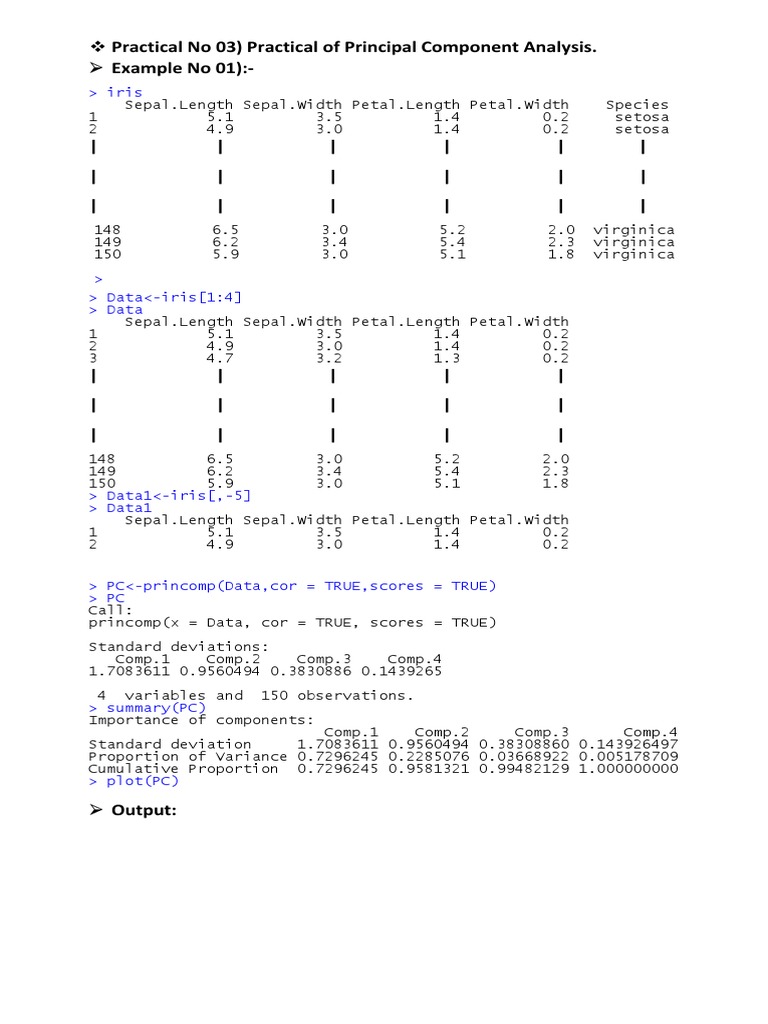 Principal Component Analysis of Iris Flower Data: Visualizing Variance ...
