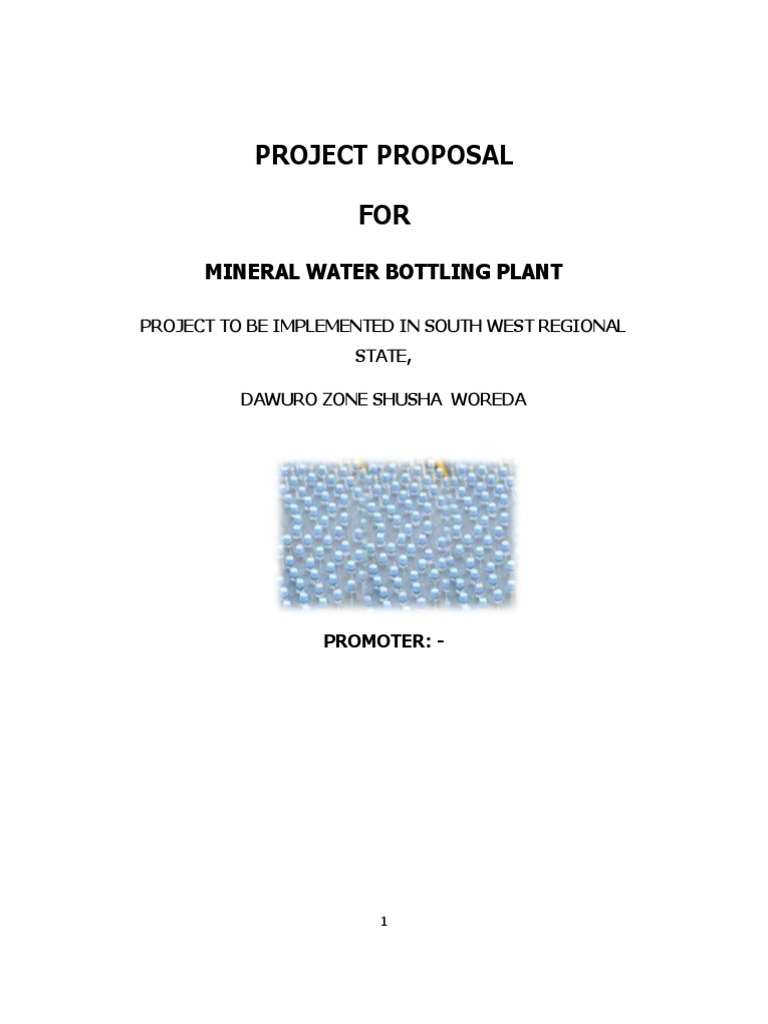 Project Proposal On Water DR Final | PDF | Water | Water Purification