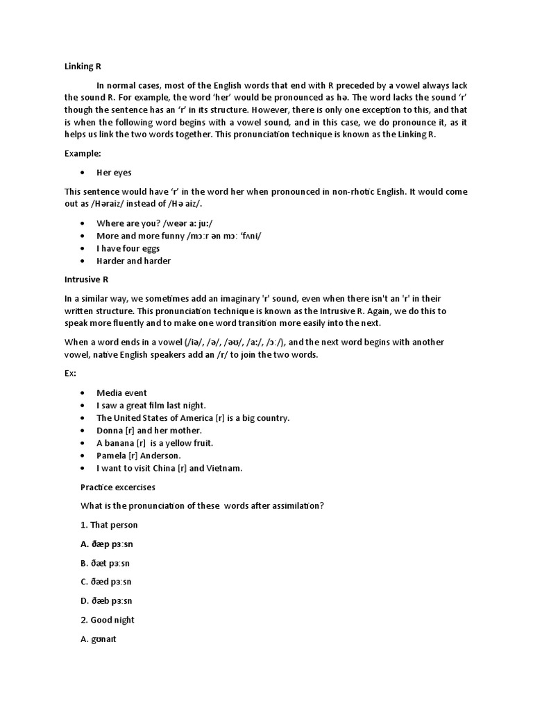 Linking R and Intrusive R | PDF