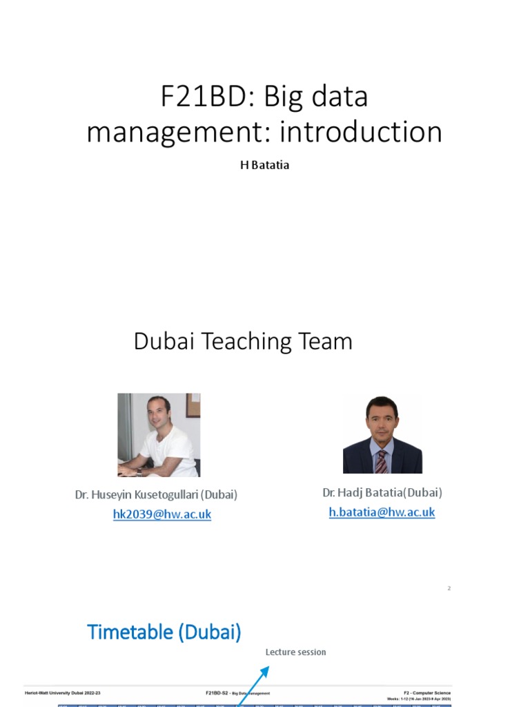 Big Data Management: An Introduction to Key Concepts and Tools | PDF ...